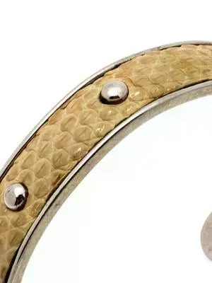 TOD'S Vintage Leather Stud Bracelet - Neutrals