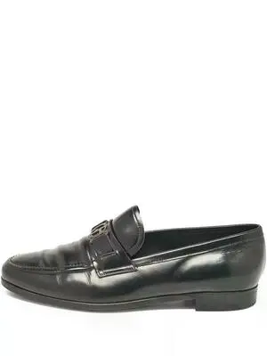 Giorgio Armani Leather Loafers - Black