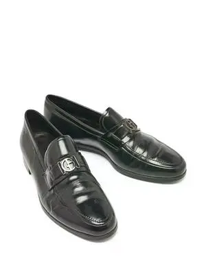 Giorgio Armani Leather Loafers - Black