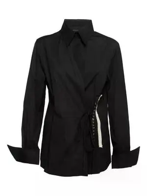 Gianfranco Ferre Belted Wrap Shirt