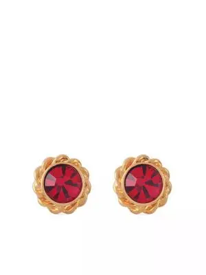 SUSAN CAPLAN 1980s Rediscovered Stud Earrings - Gold