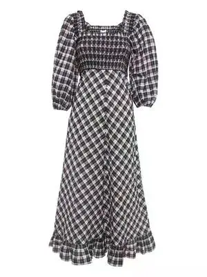 Ganni Plaid Dresses