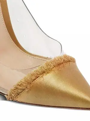 GIANVITO ROSSI 2024 110mm Satin Fringe Pumps