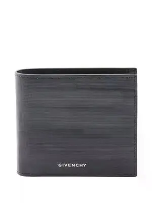 Givenchy 2020s 4g-pattern Bi-fold Leather Wallet - Black