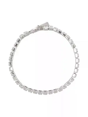 KENNETH JAY LANE Rhinestone-embellished Tennis Bracelet - Silver