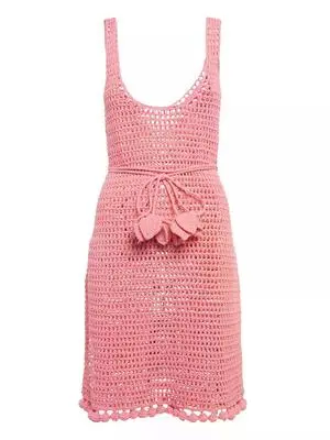 Burberry Crochet Pom-pom Mini Dress - Pink