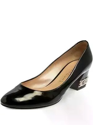Casadei Patent Block-heel Pumps