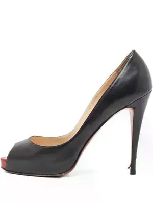 CHRISTIAN LOUBOUTIN 130mm Leather Peep-toe Pumps - Black