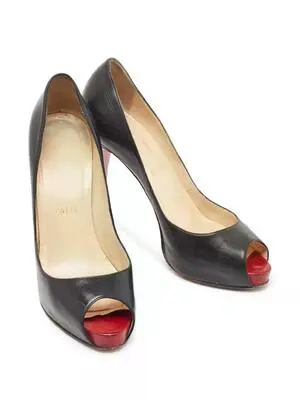 CHRISTIAN LOUBOUTIN 130mm Leather Peep-toe Pumps - Black