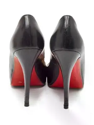 CHRISTIAN LOUBOUTIN 130mm Leather Peep-toe Pumps - Black