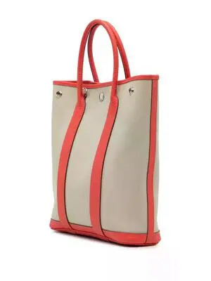 Hermès Toile Garden Party File 28 Satchel - Brown