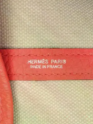 Hermès Toile Garden Party File 28 Satchel - Brown