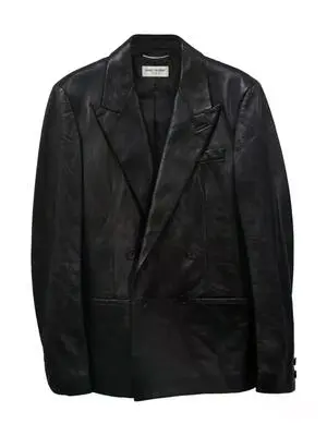 Saint Laurent Double-breasted Leather Jacket