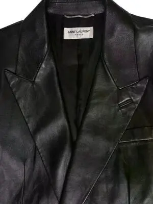 Saint Laurent Double-breasted Leather Jacket