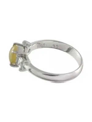 LB EXCLUSIVE Platinum Chrysoberyl And Diamond Ring