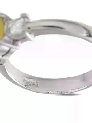 LB EXCLUSIVE Platinum Chrysoberyl And Diamond Ring