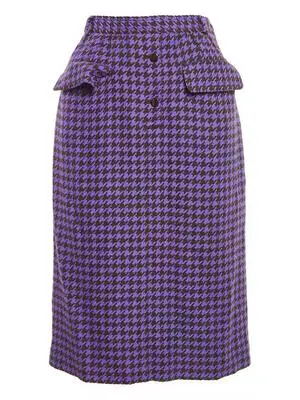Valentino Garavani Houndstooth Lambswool Skirt
