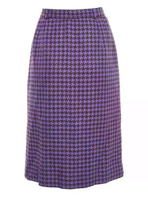 Valentino Garavani Houndstooth Lambswool Skirt