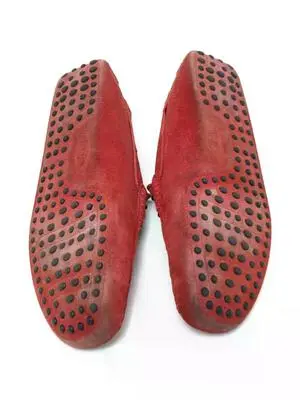 TOD'S Suede Loafers - Red