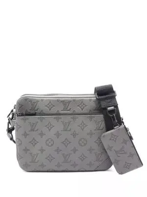 LOUIS VUITTON 2010s Trio Monogram Messenger Bag - Grey