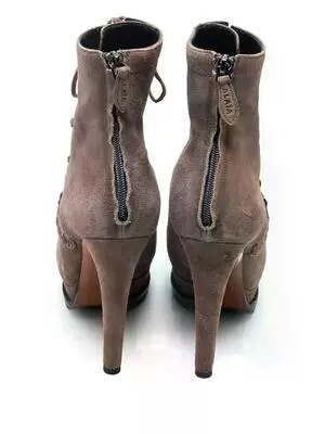 Alaïa 135mm Platform-sole Lace-up Suede Boots