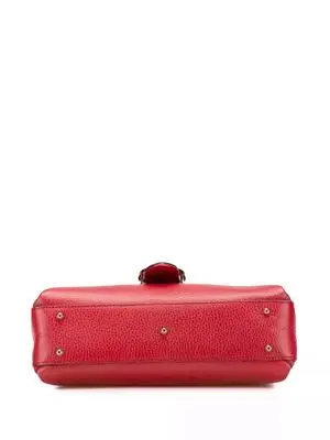 Gucci Small Dollar Calf Interlocking G Satchel - Red
