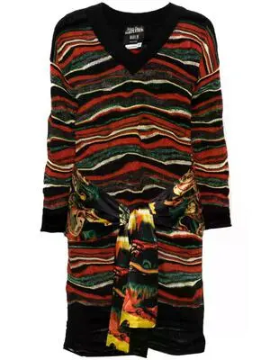 JEAN PAUL GAULTIER 1990s Belted Knit Dress - Red