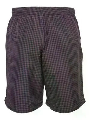 Balenciaga Check-print Shorts - Blue
