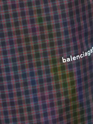 Balenciaga Check-print Shorts - Blue