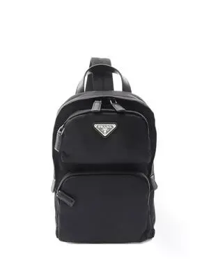 Prada Triangle-logo Crossbody Bag - Black