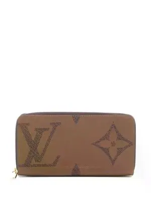 LOUIS VUITTON 2010s Zippy Giant Monogram Reverse Wallet - Brown