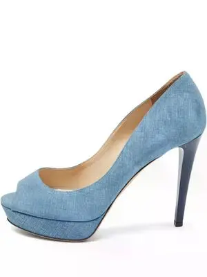 Blue Platform Heels