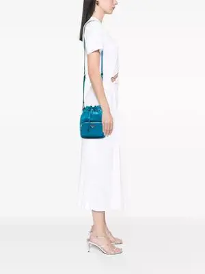 Prada Mini Soft Calf Drawstring Bucket Bag