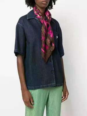 Christian Lacroix 2000s Abstract-print Silk Scarf