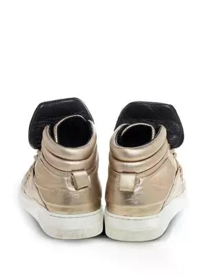 Dolce & Gabbana Metallic-finish Leather Sneakers
