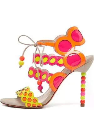 SOPHIA WEBSTER 115mm Cut-out Beaded Sandals - Pink