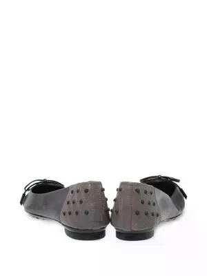 TOD'S Studded Ballerina Flats - Black