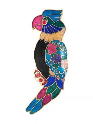 SUSAN CAPLAN 1980s Parrot-shaped Brooch - Gold