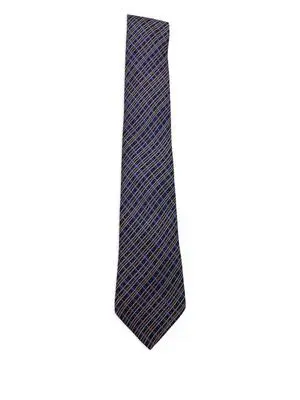 Hermès Geometric-pattern Neck Tie - Purple