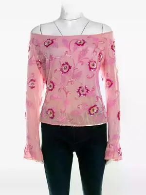 Escada Sequin-embellished Long-sleeve Top