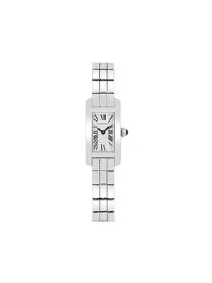 CARTIER Tank Allongée 27mm 18k White Gold Watch - Silver