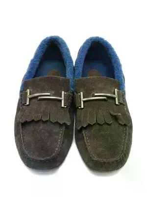 TOD'S Shearling Fringe Loafers