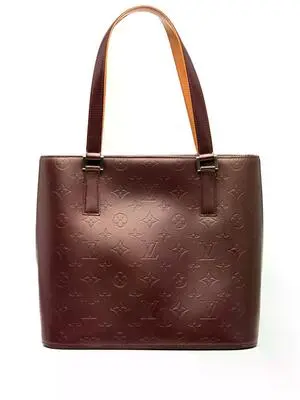 LOUIS VUITTON 2002 Monogram Mat Stockton Tote Bag - Red