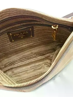 Prada 2010 Logo Jacquard Shoulder Bag