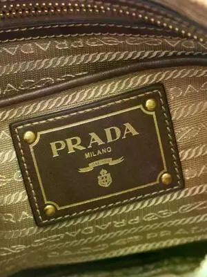 Prada 2010 Logo Jacquard Shoulder Bag
