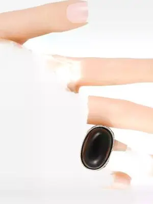 CARRERA Y CARRERA 18k White Gold Onyx And Diamond Signet Ring