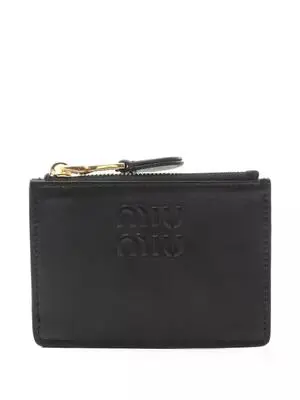 Miu Miu 2020s Nappa Leather Keyring Card Case - Black