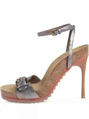 Stella McCartney 105mm Buckled Sandals - Silver