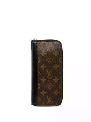 LOUIS VUITTON 2014 Monogram Macassar Vertical Zippy Wallet Long Wallets - Brown