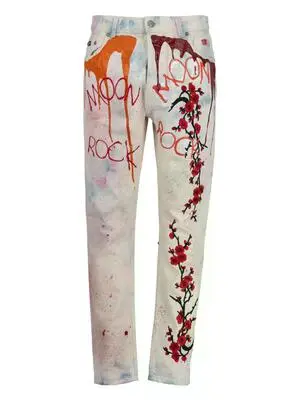 Palm Angels Printed Jeans For Men